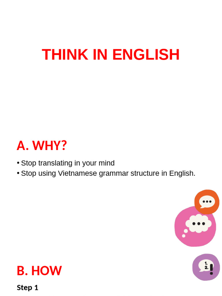 Think in English | PDF