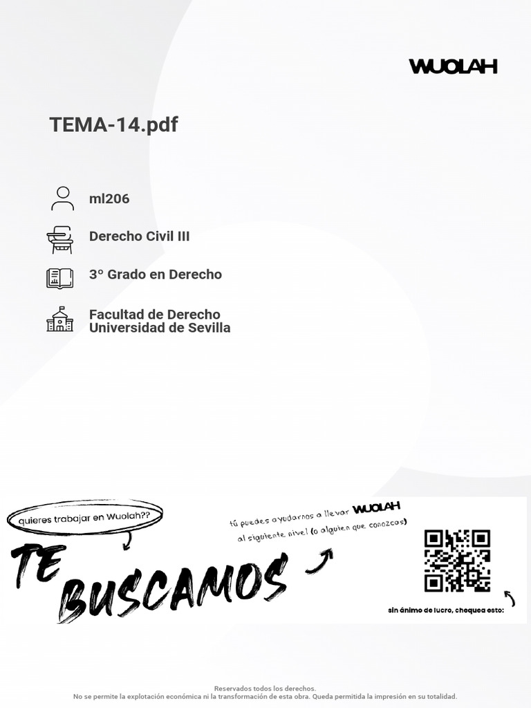 Wuolah Free TEMA 14 | PDF