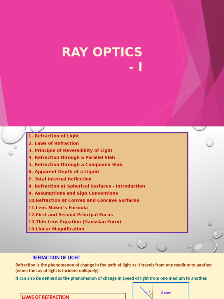 Chapter 9 Ray Optics | PDF