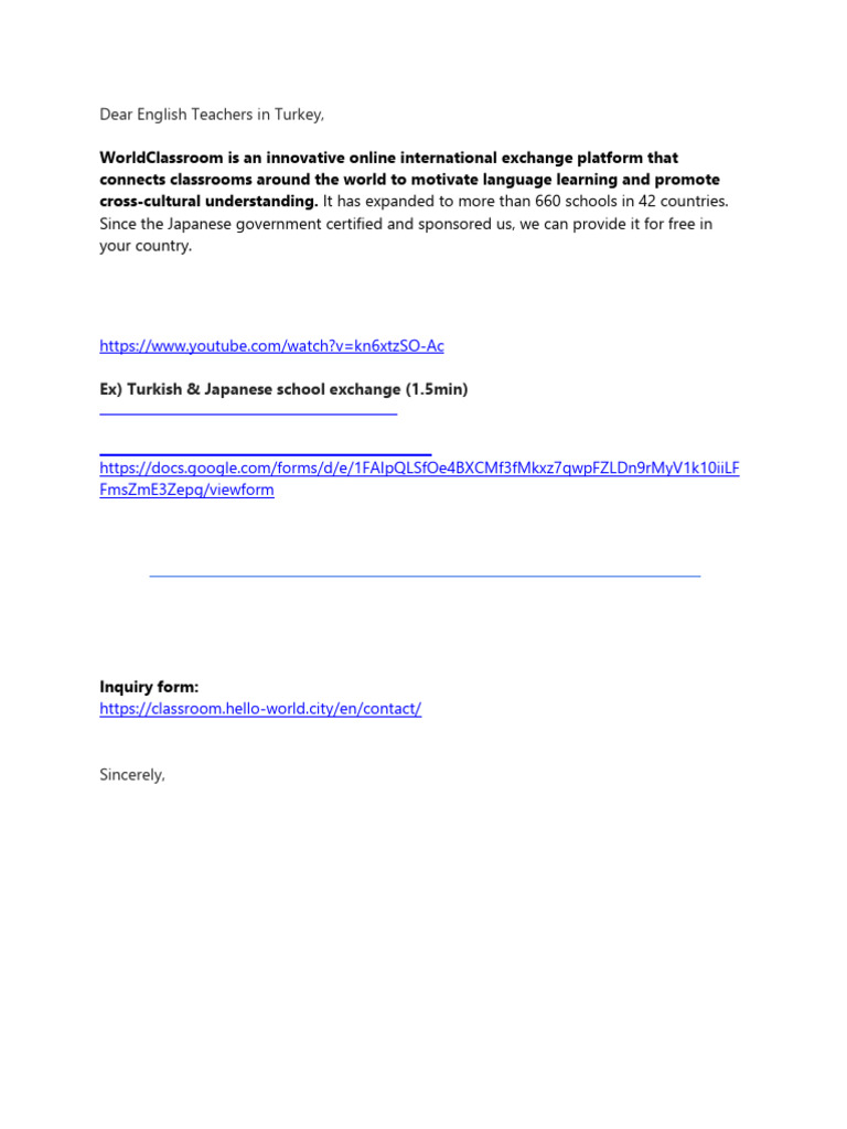 Turkey Invitation Letter | PDF | Career & Growth | Foreign Language Studies