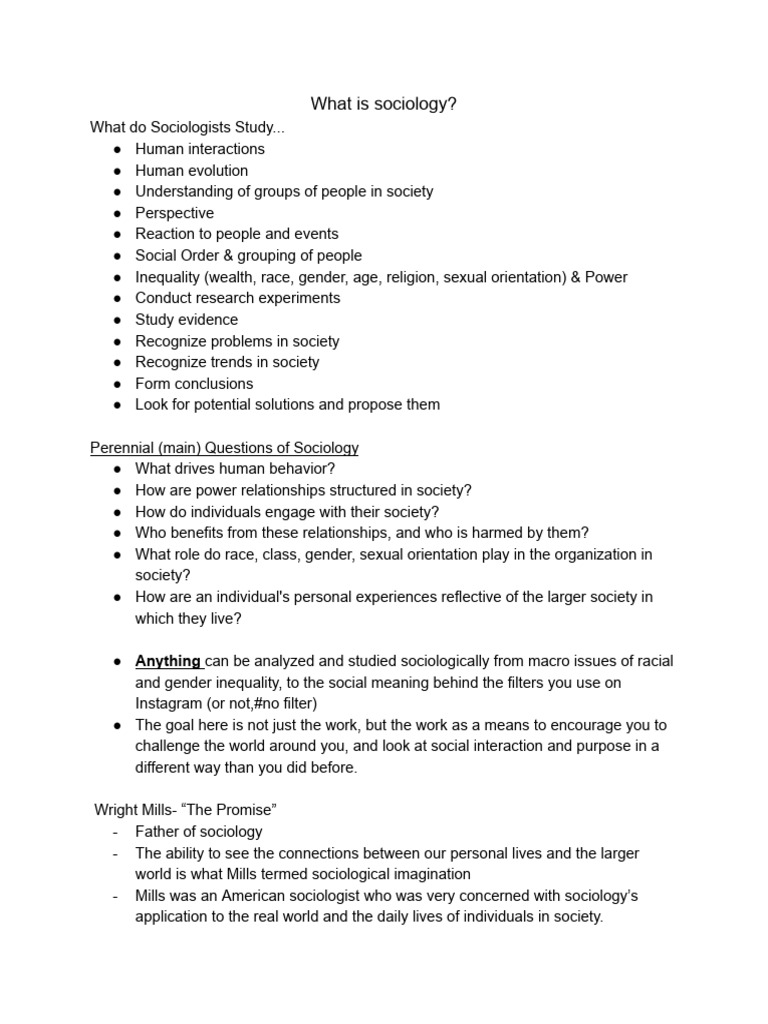 Sociology Notes | PDF