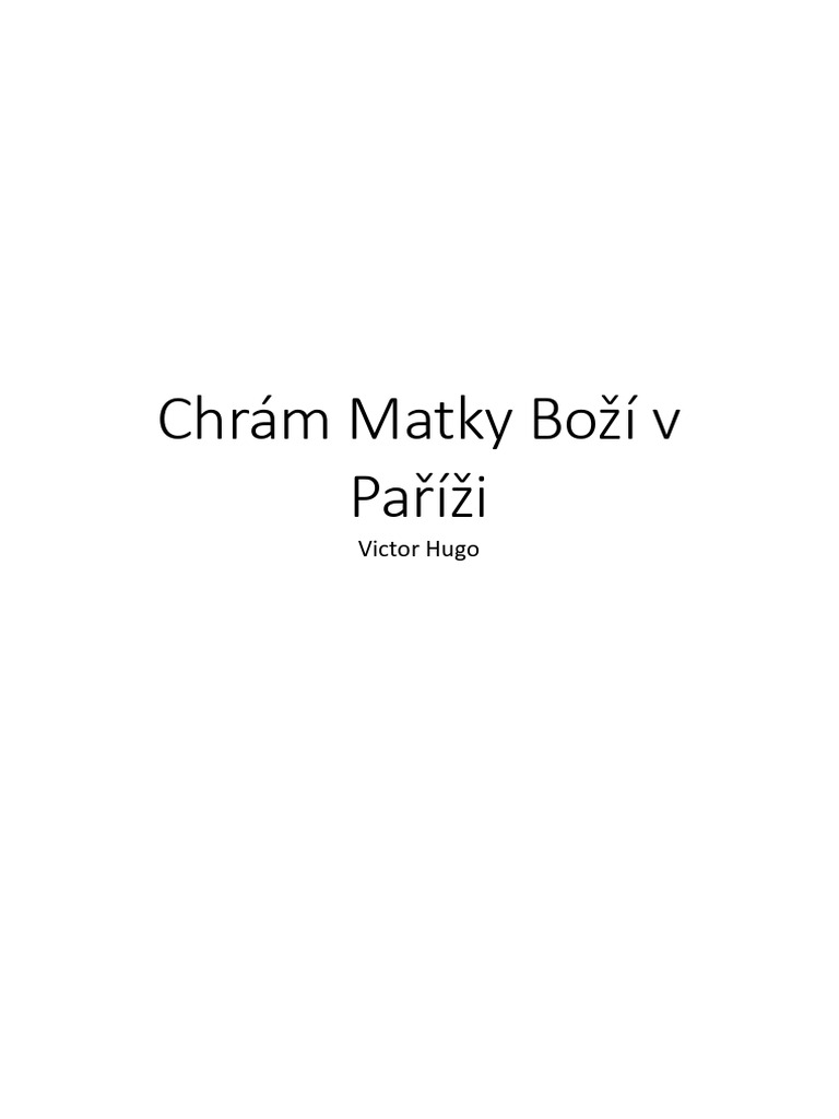 Victor Hugo Chram Matky Bozi | PDF