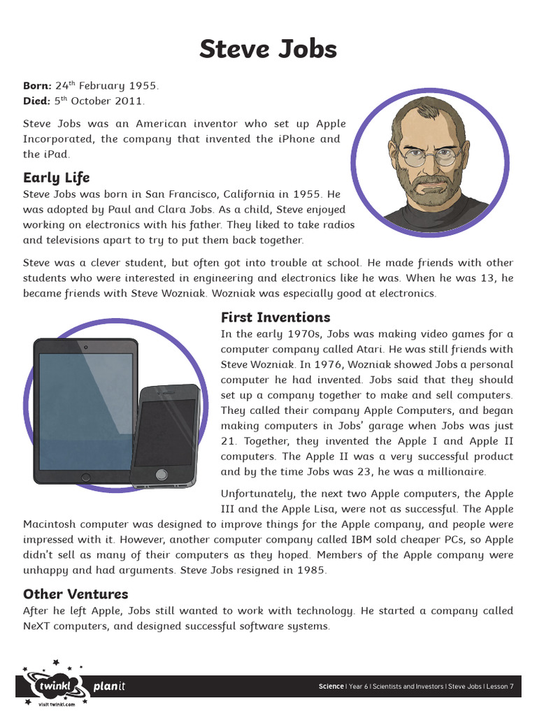 Steve Jobs Facts | PDF