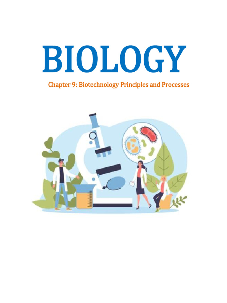 Chapter 9 Biotechnology Principles and Processes | PDF