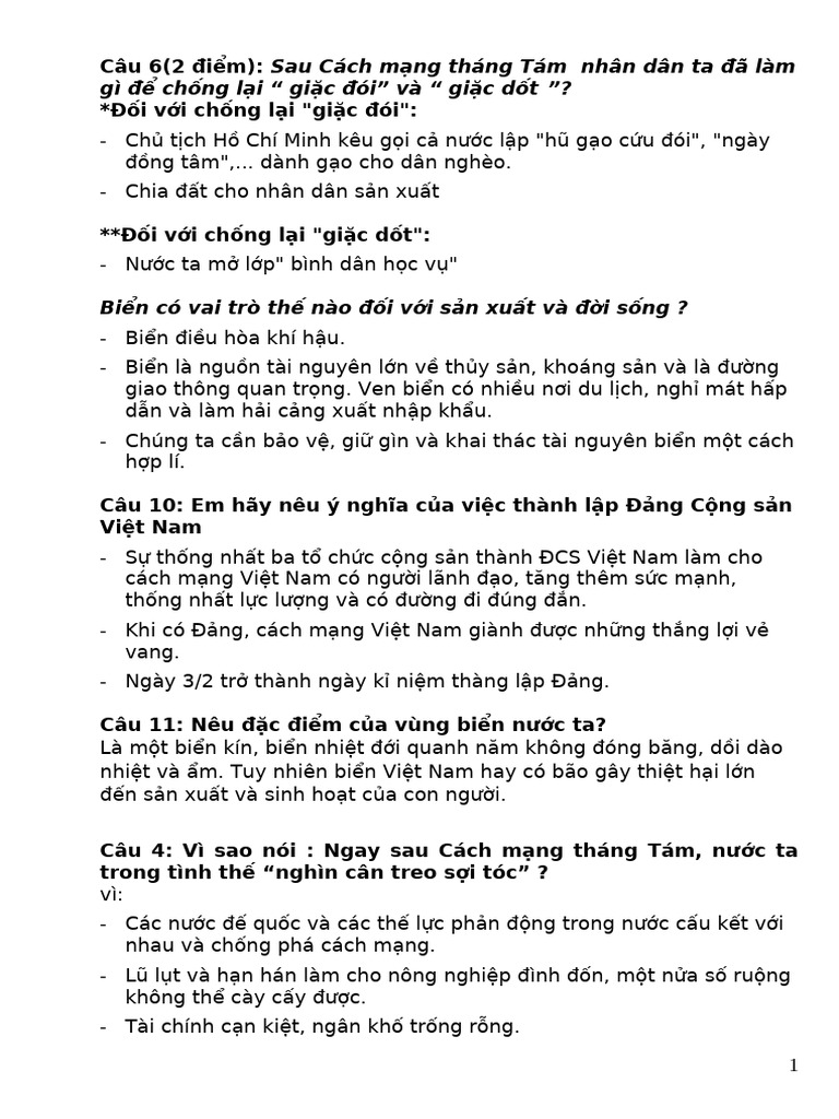 On tap Lich su - Dia ly | PDF