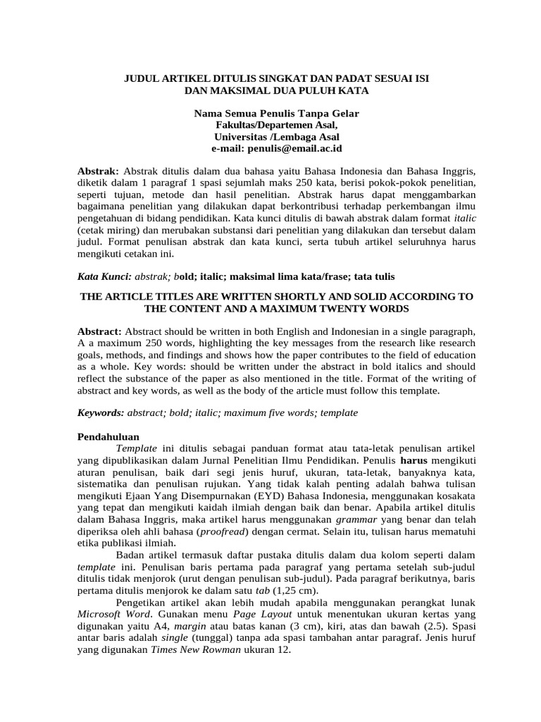 template SINTA | PDF