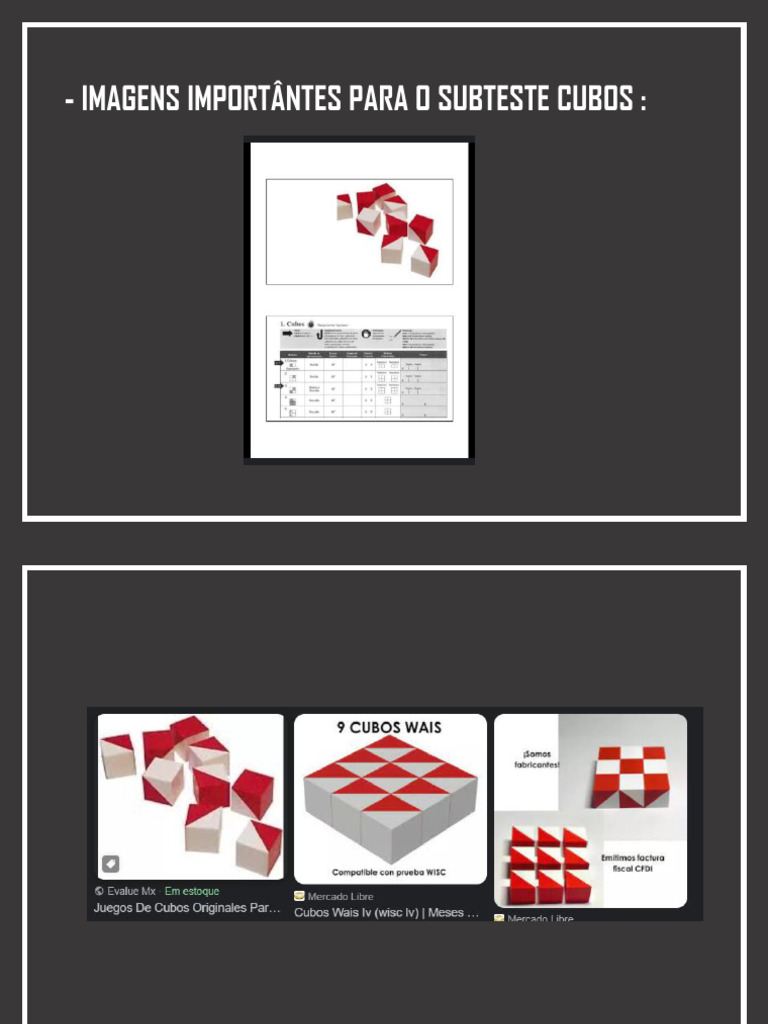 Subteste - Cubo - Wais PDF | PDF