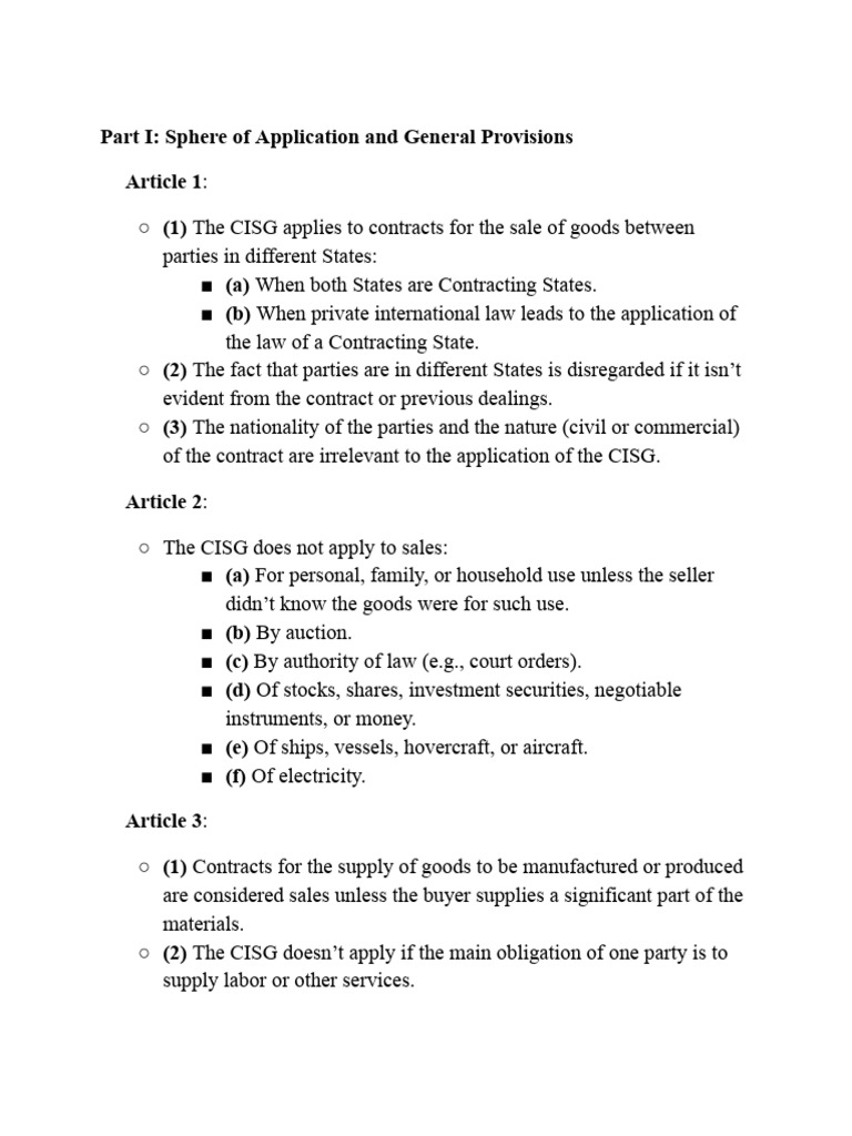 Cisg 1980 | PDF