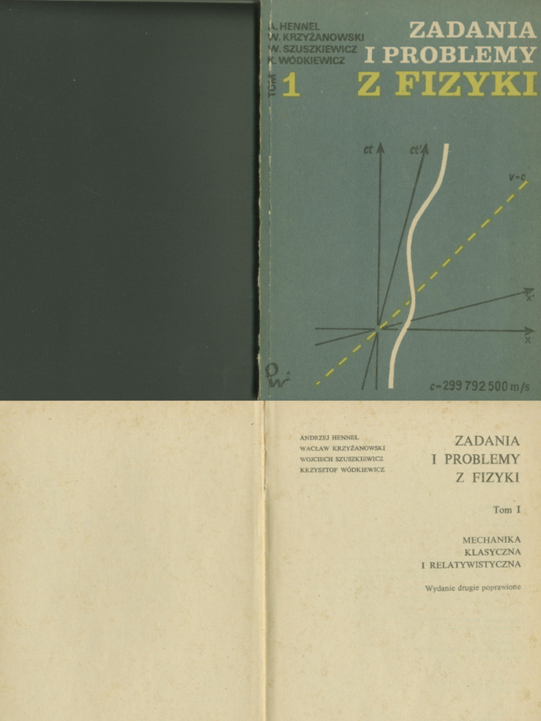 HENNEL Zad. I Problemy Z Fizyki T-1 '81 | PDF
