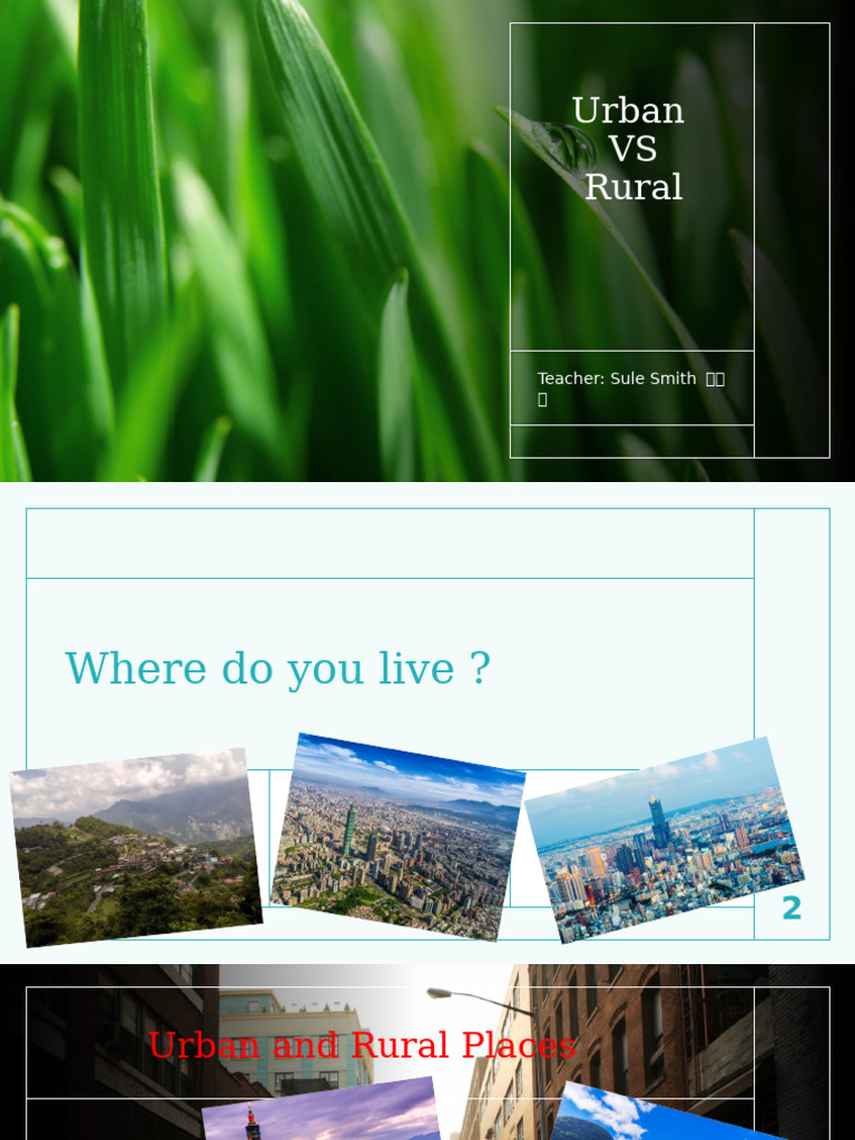 Urban V.S. Rural Life | PDF
