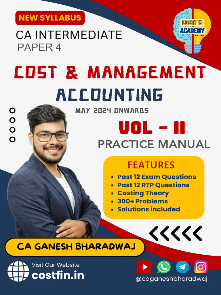 Ca Inter Costing Pm Ca Ganesh Bharadwaj Pdf