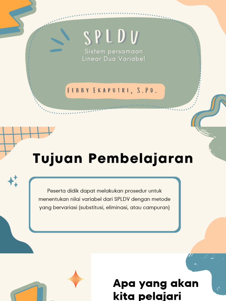 Media Presentasi SPLDV PDF | PDF