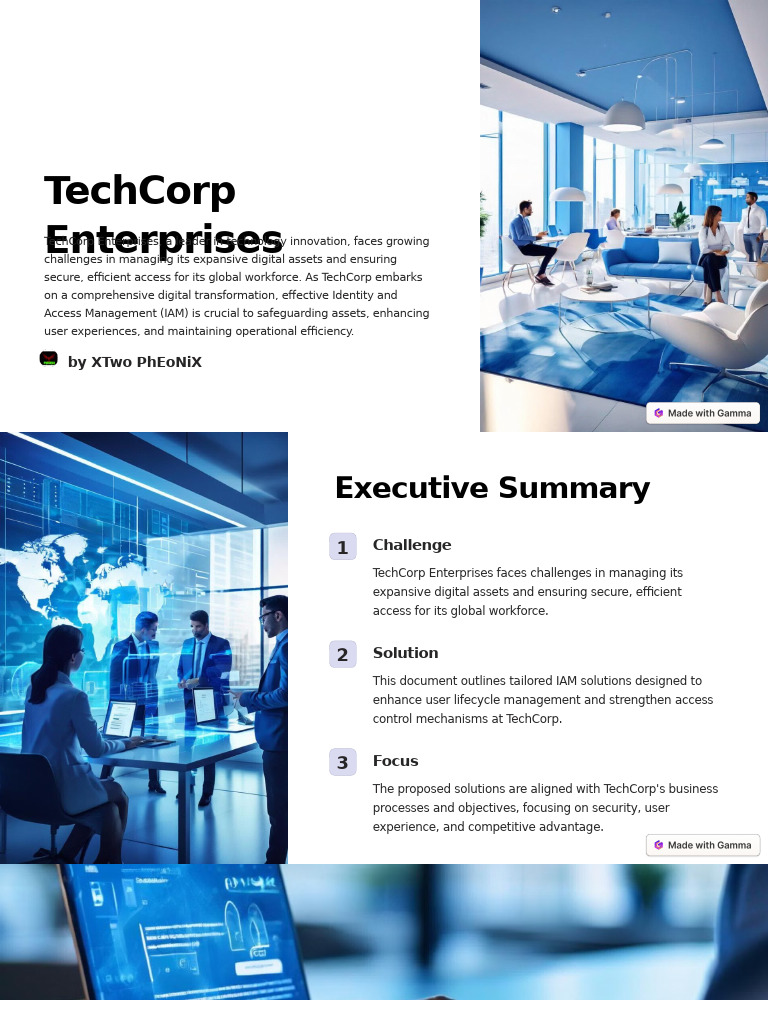 IAM Solution Designs For TechCorp Enterprises | PDF