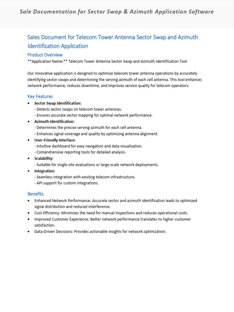 Sale Documentation For Sector Swap App Updated | PDF