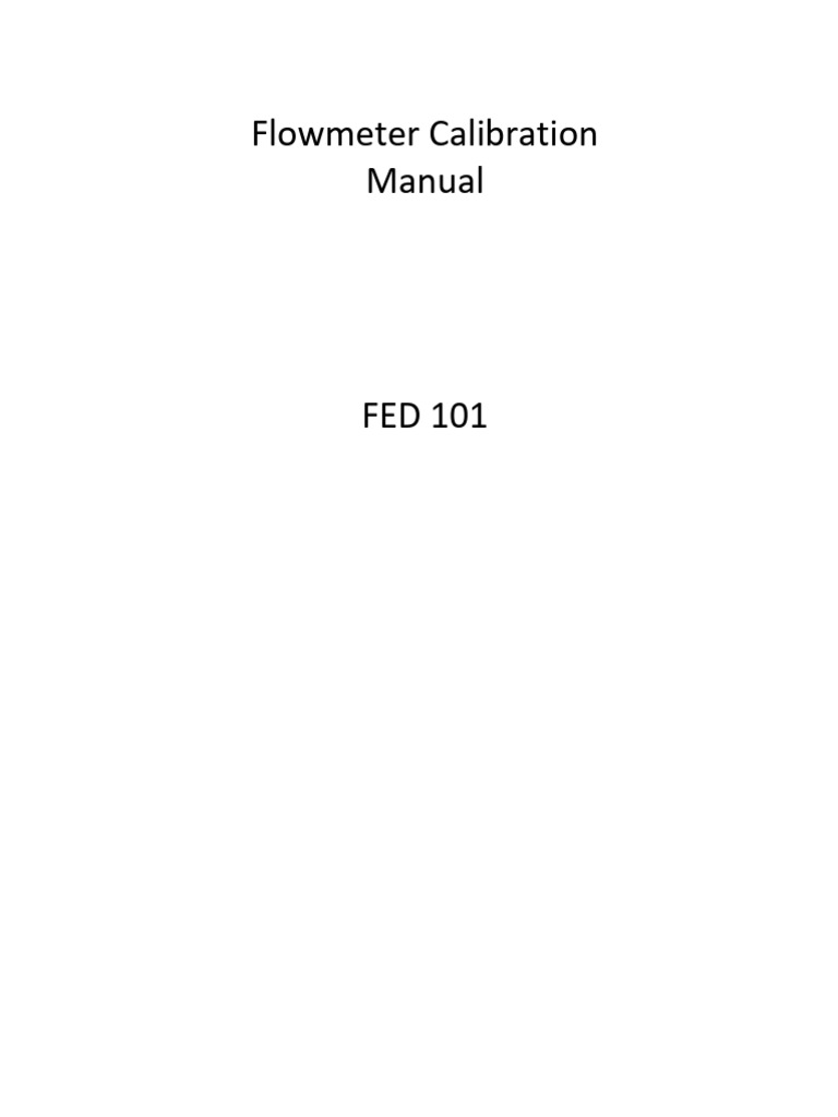 Flowmeter Calibration-Manual - Fall22 | PDF