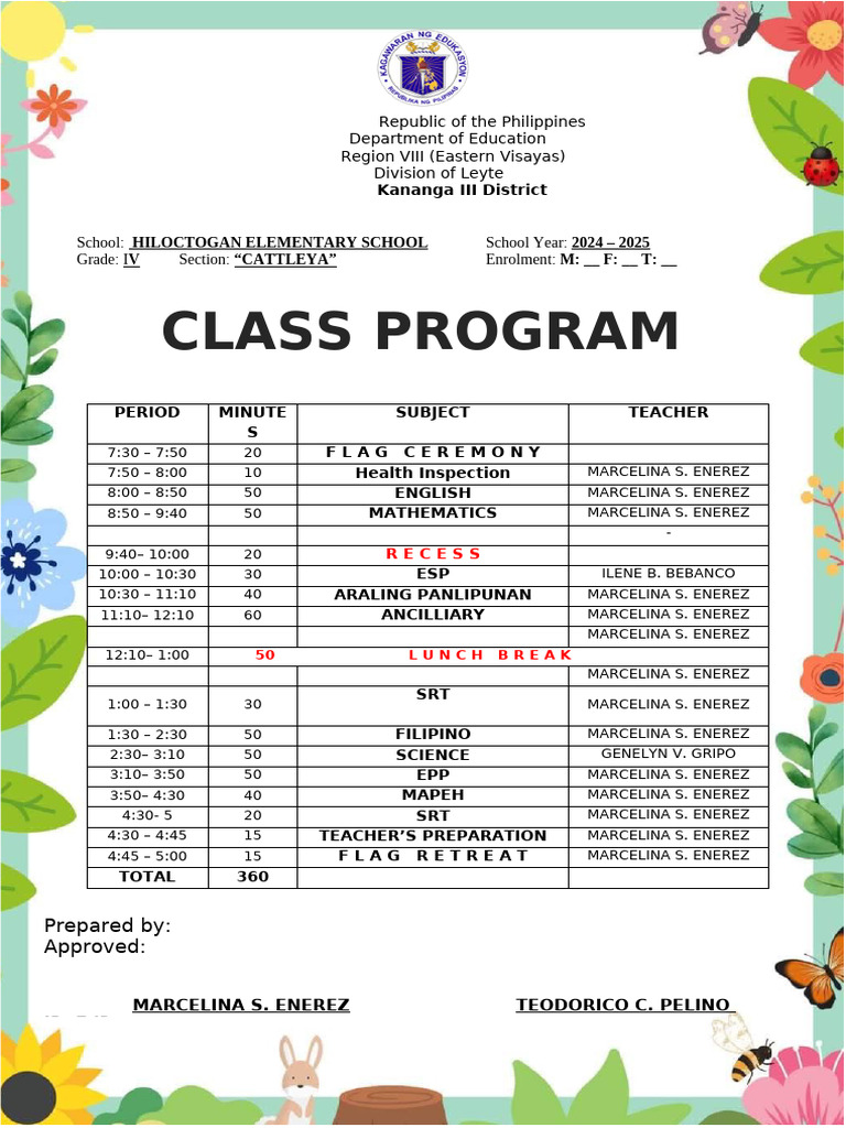 Enerez Class Program 2023 2024 | PDF