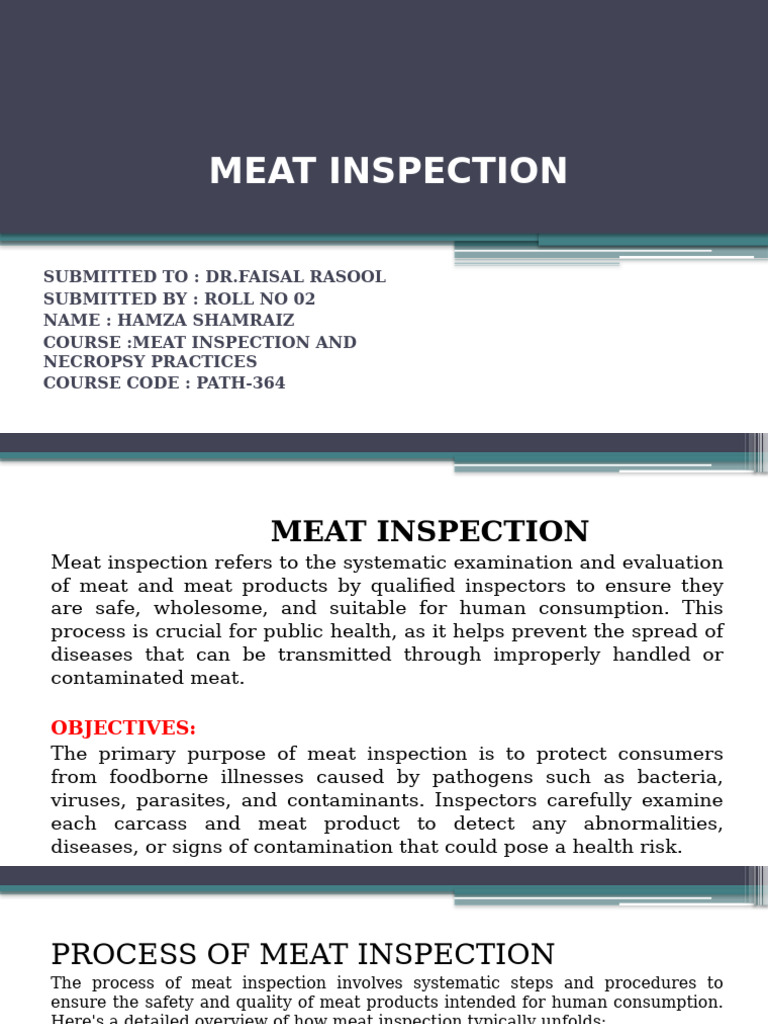 Meat Inspection | PDF
