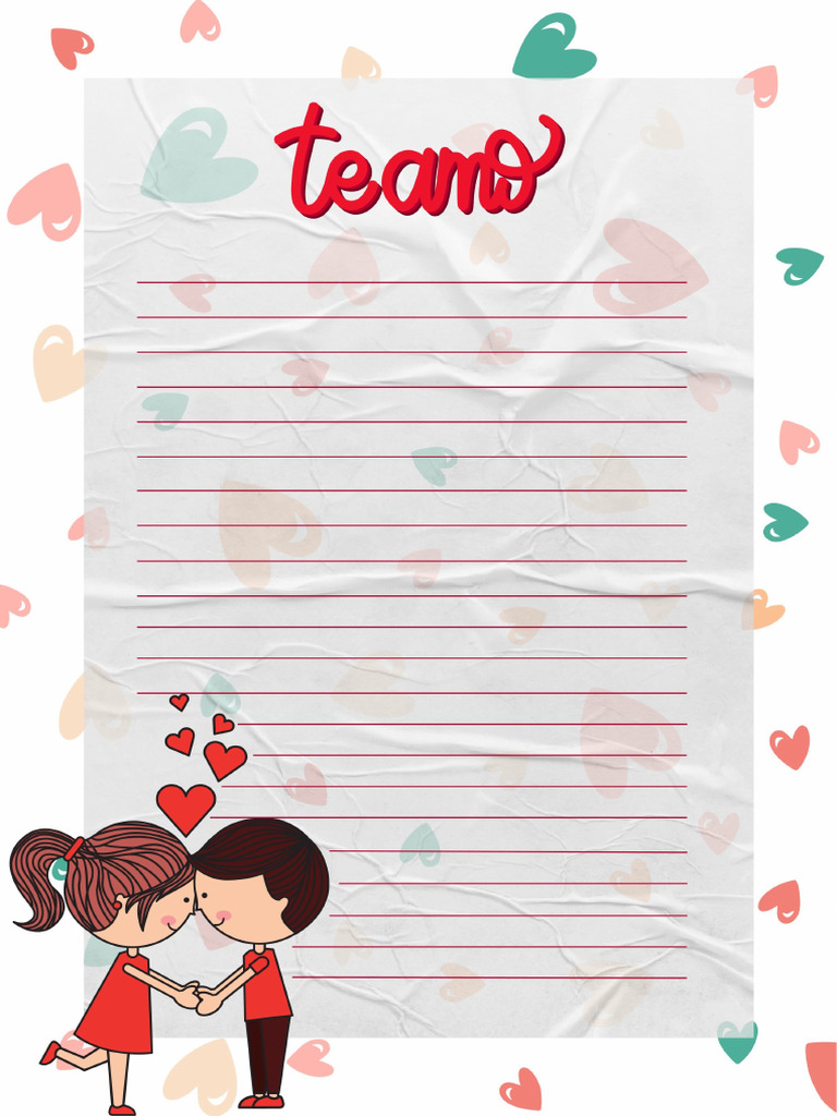 Plantilla Para Carta De Amor Pdf