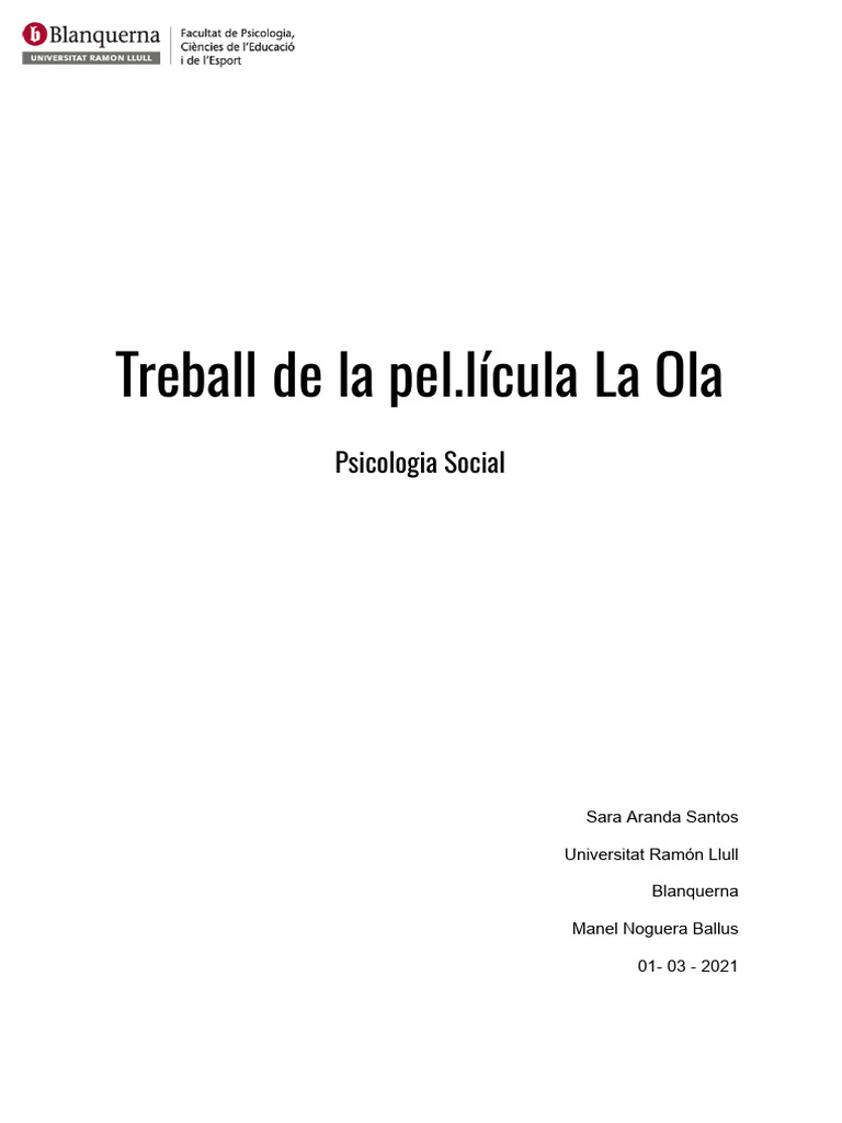 La Ola. Sara Aranda | PDF