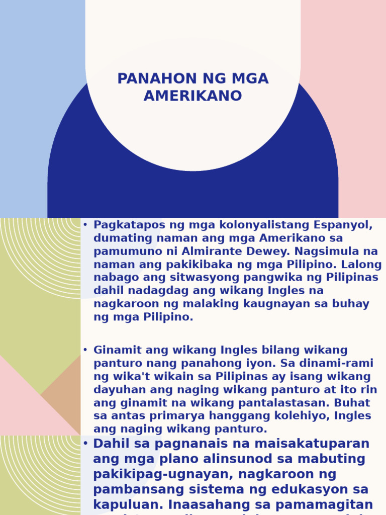 Panahon NG Mga Amerikano | PDF