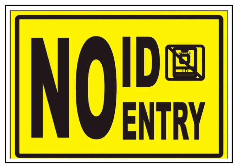 A3 - no id no entry | PDF