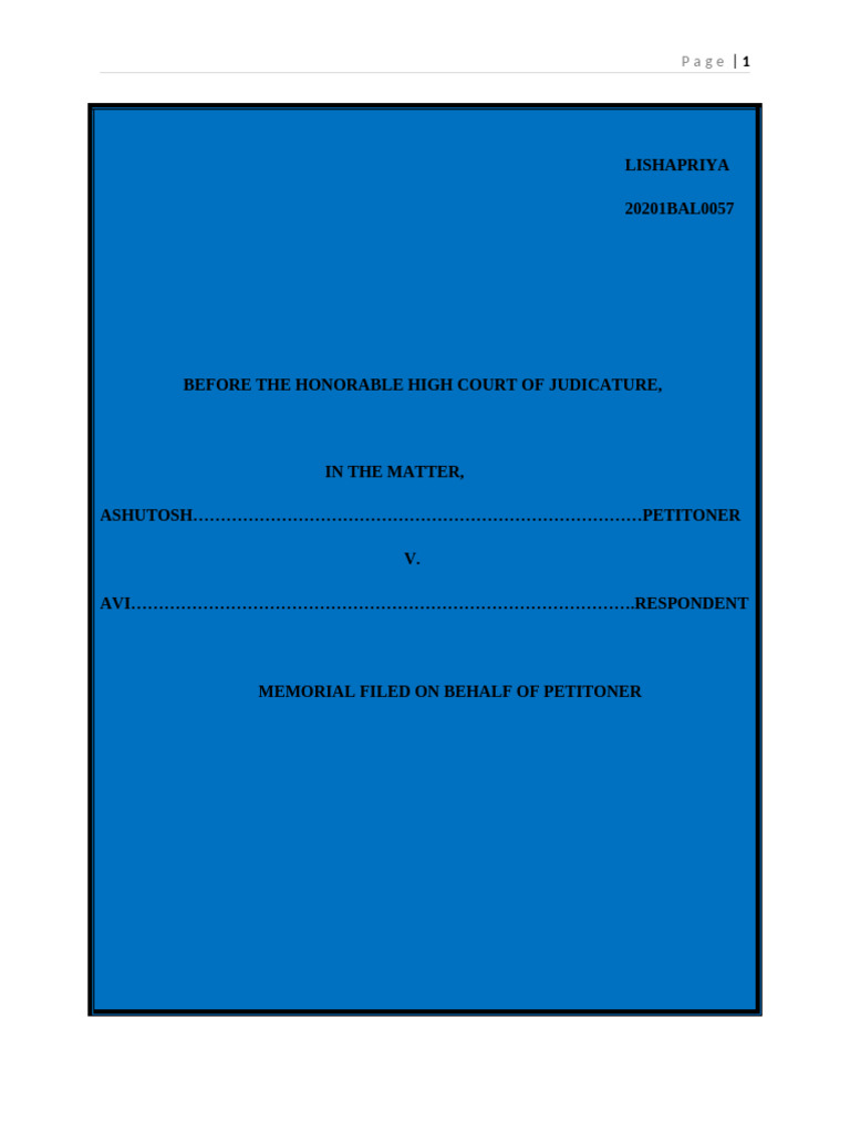 Ipr Moot Problem | PDF | Fair Use | Copyright