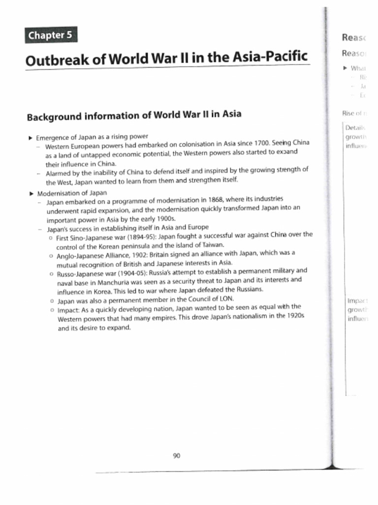 CHP 5 - Outbreak of WWII in AP - Notes | PDF