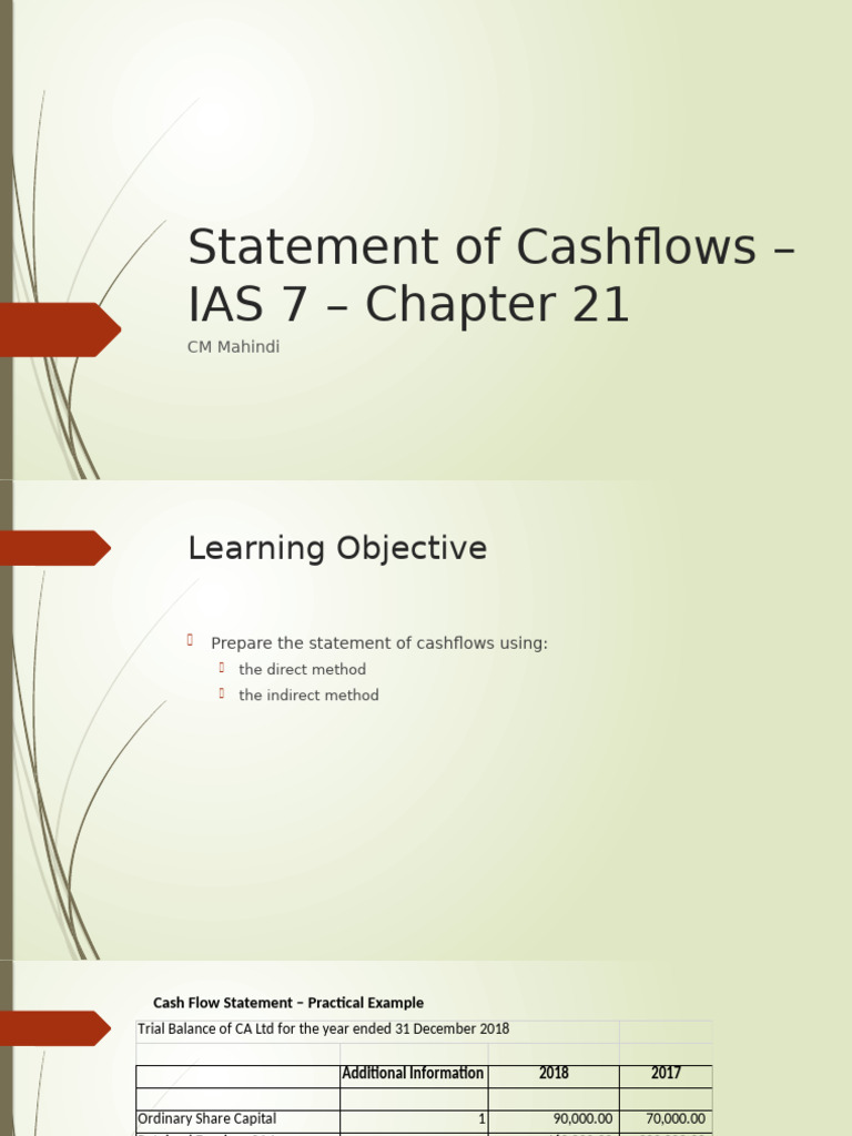 Statement of Cashflows Â Practical Example | PDF | Cash Flow Statement ...