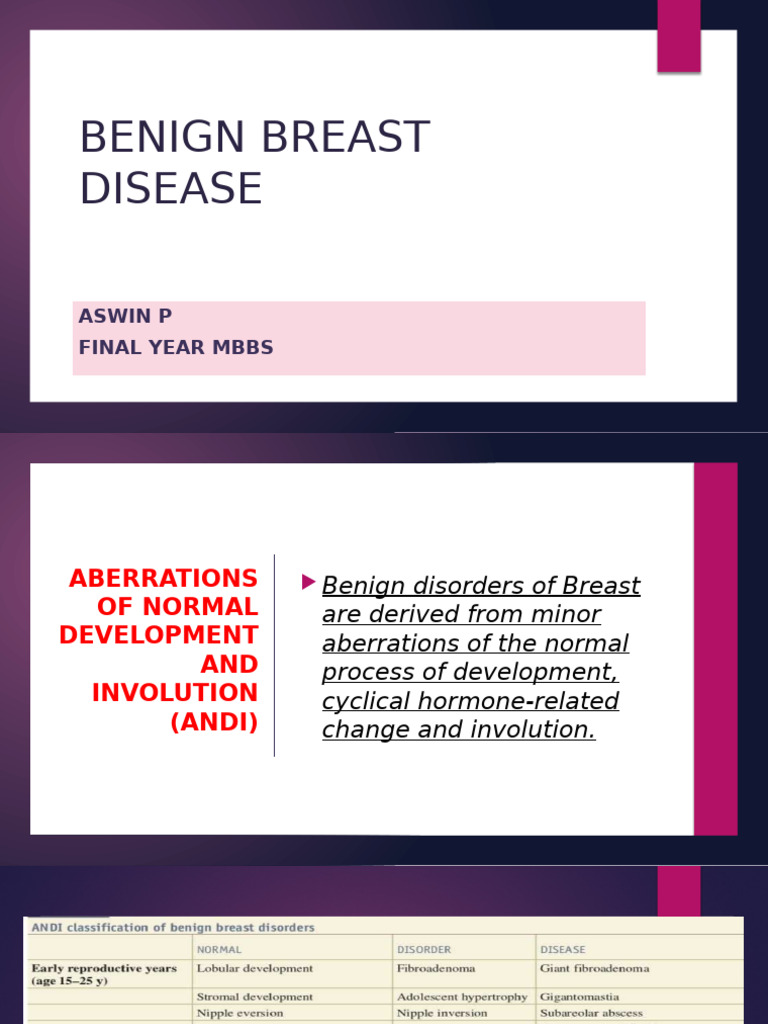 Understanding Benign Breast Diseases | PDF | Breast Cancer | Nipple
