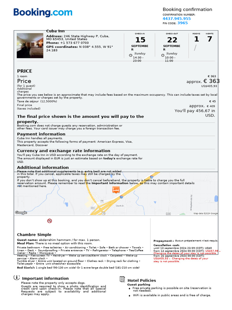 Booking.com_ Confirmation | PDF