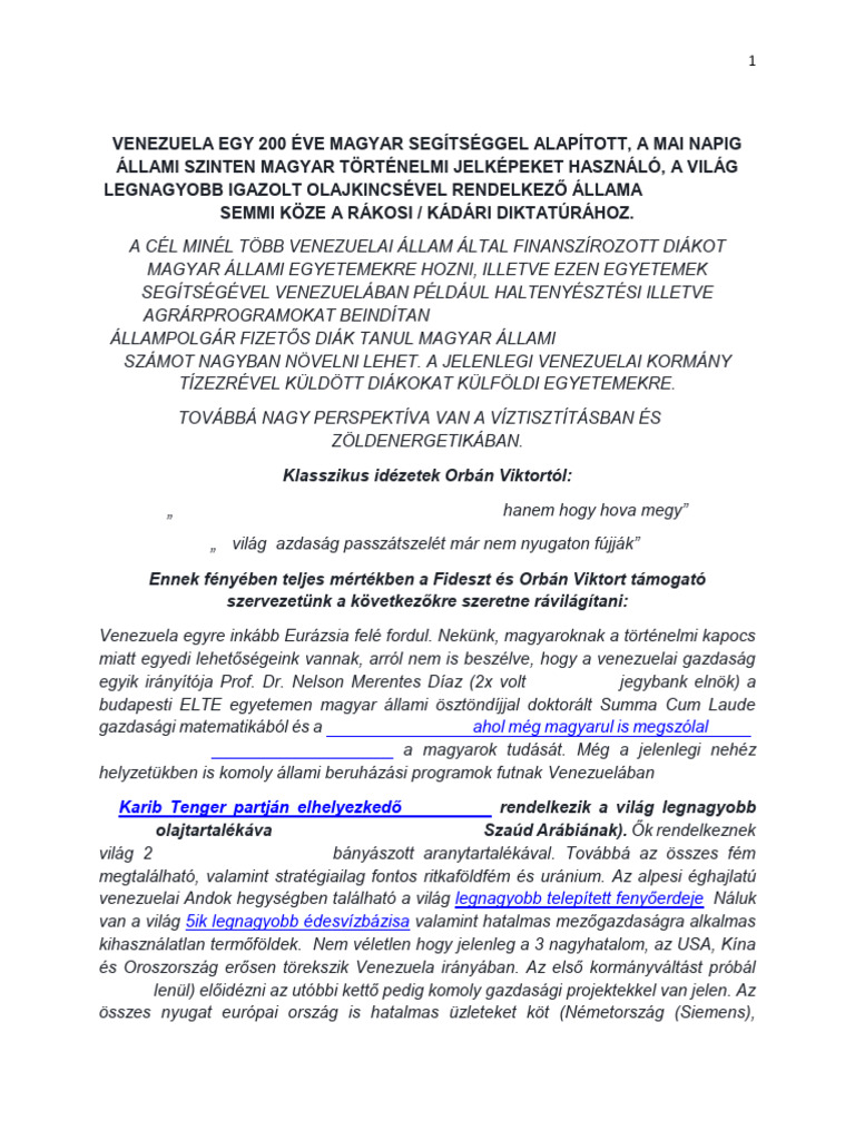 TV Nyilatkozataiban Ahol Még Magyarul Is Megszólal (0:12 Az Egekbe Magasztalja | PDF