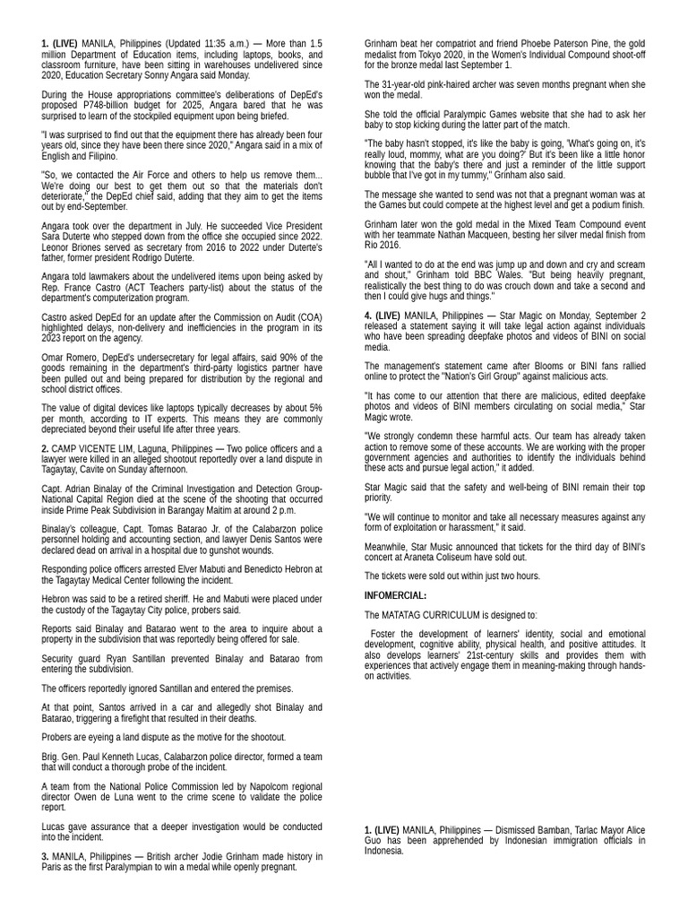 SPJ TRAINING 9 and 10 | PDF