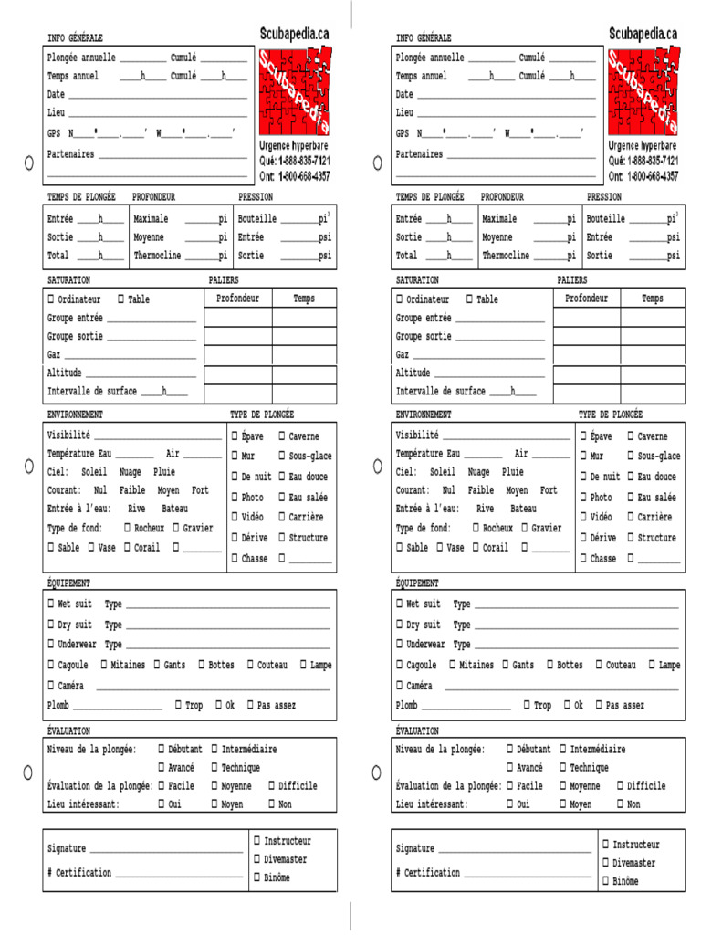 Feuille de Log Book Editable v7 | PDF