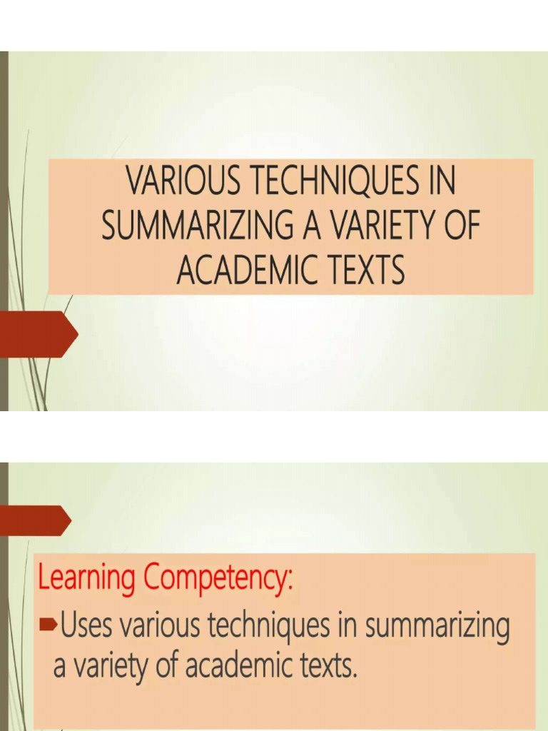 Lesson 3. Summarizing | PDF