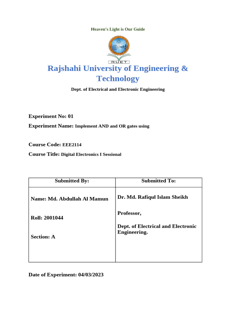 Digital Electronics | PDF