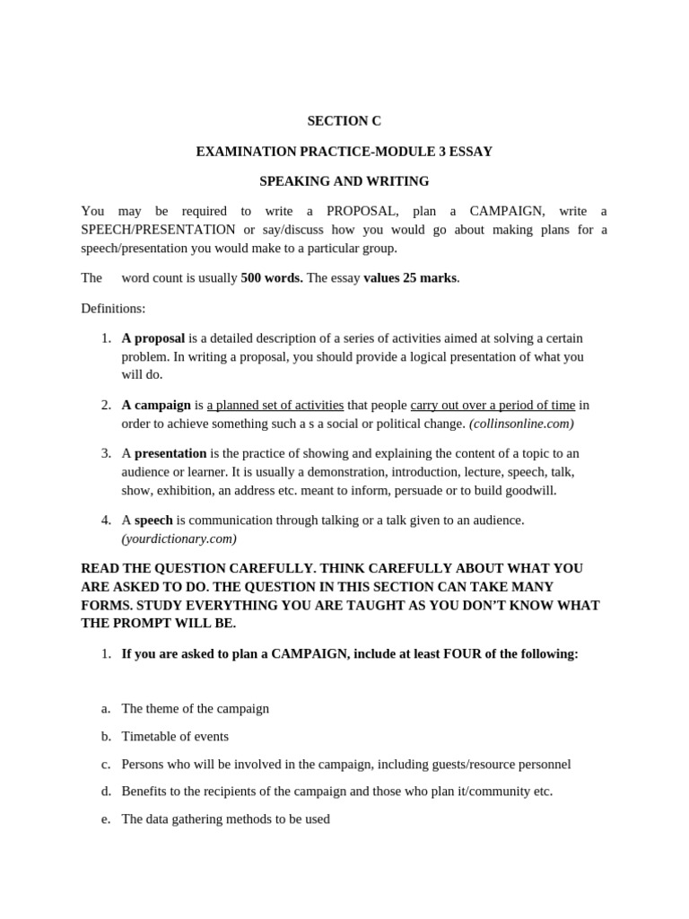 Wrting The Module 3 Essay | PDF