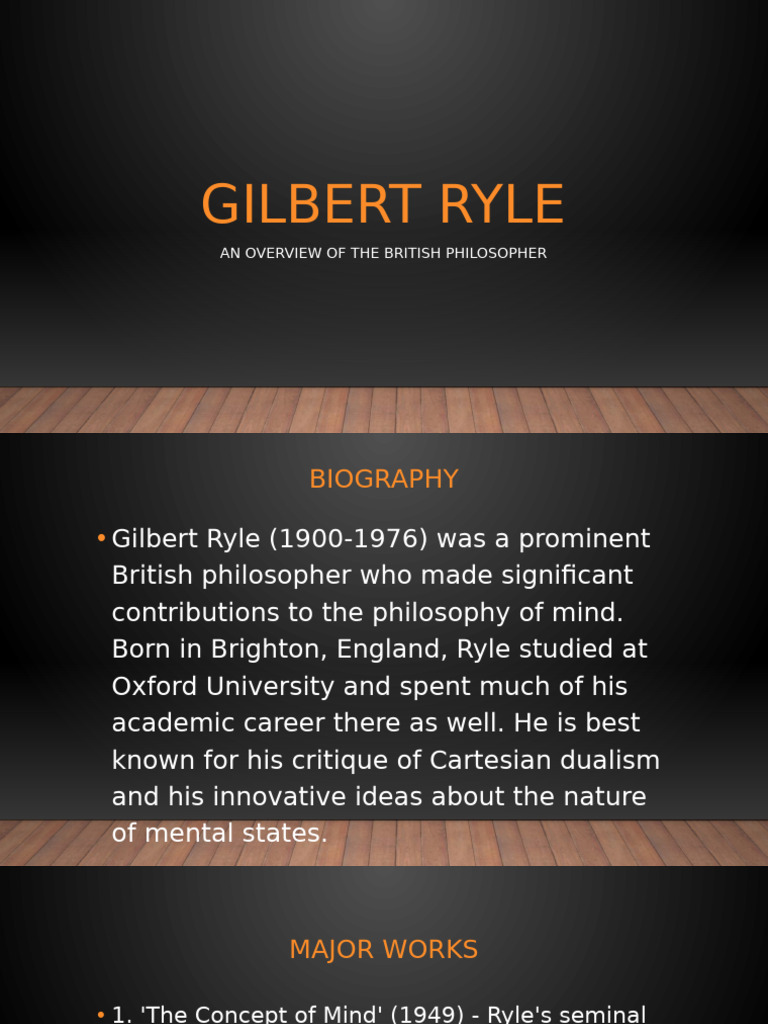 Gilbert Ryle | PDF