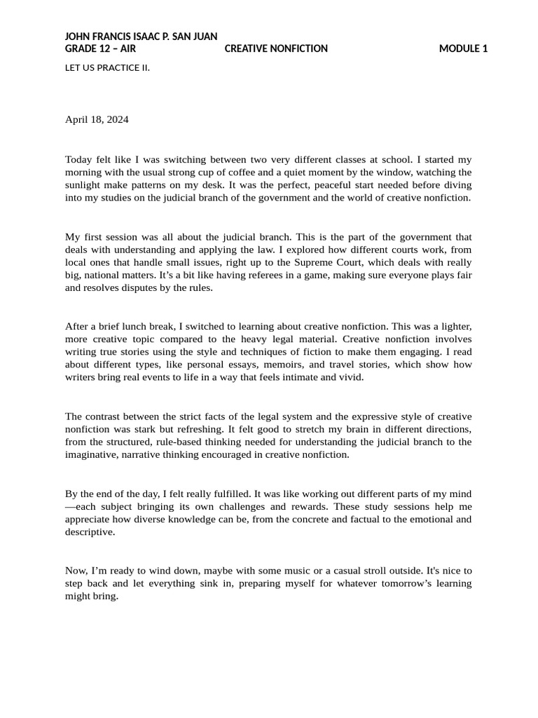 Let Us Practice Ii | PDF