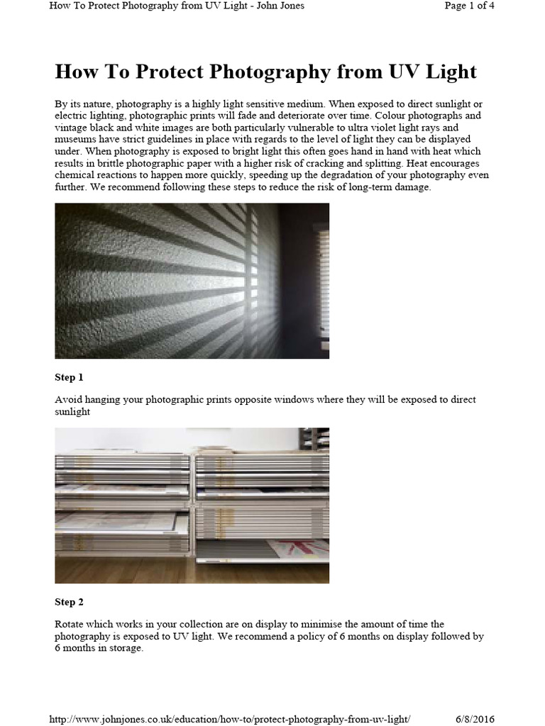 How to protect photography from UV light | PDF