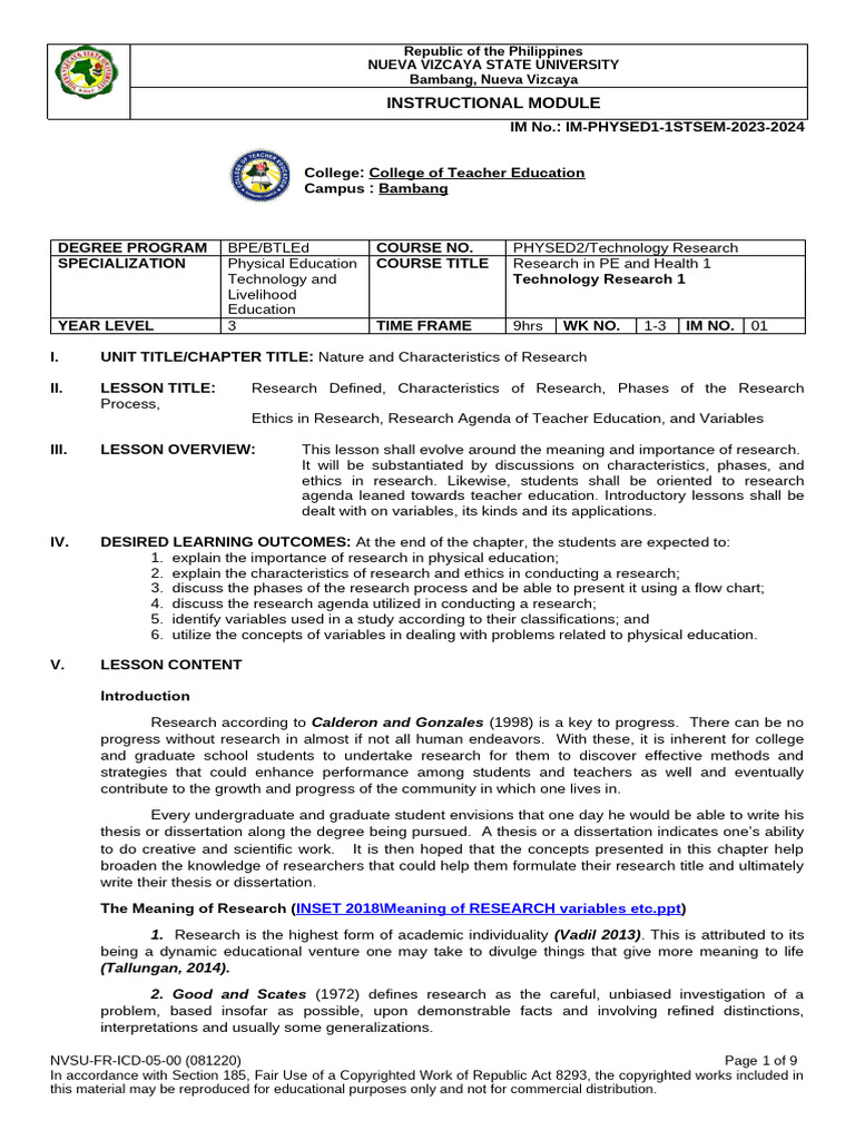 JRRT BPEBTLEd Research IM1 | PDF