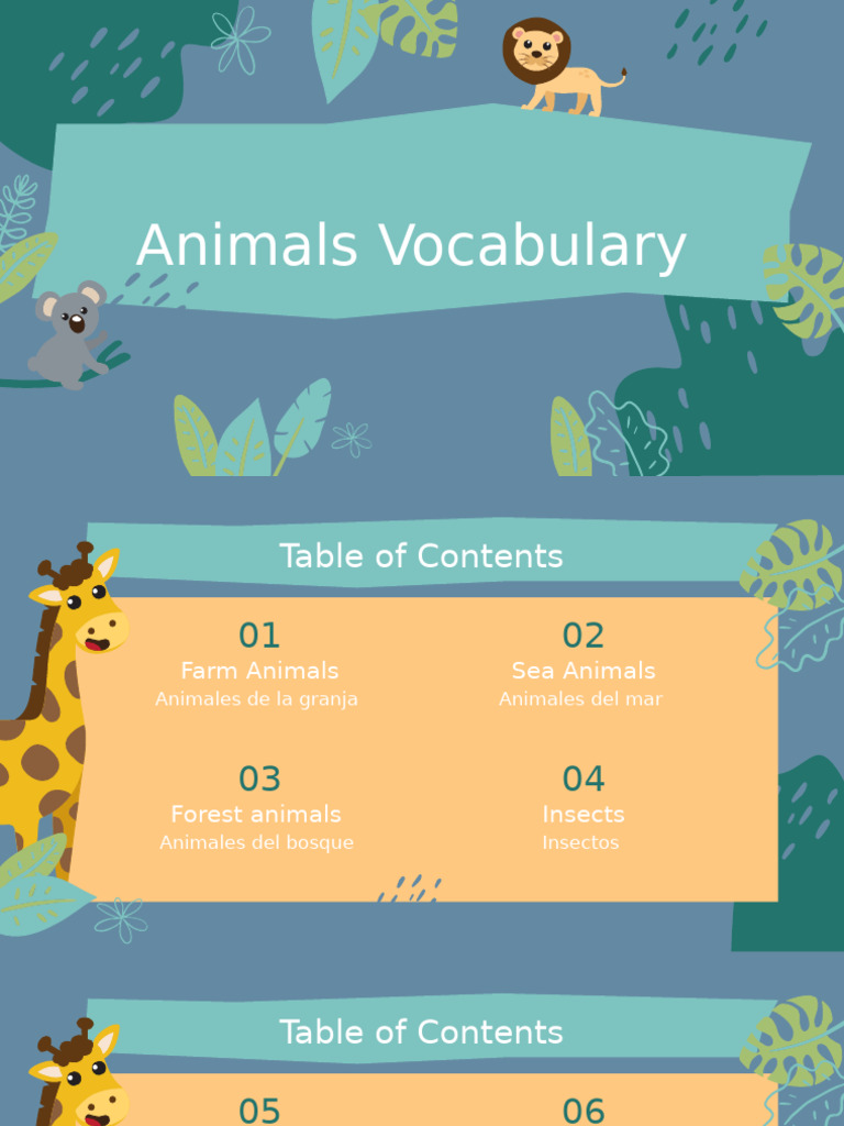 Animals Vocabulary | PDF