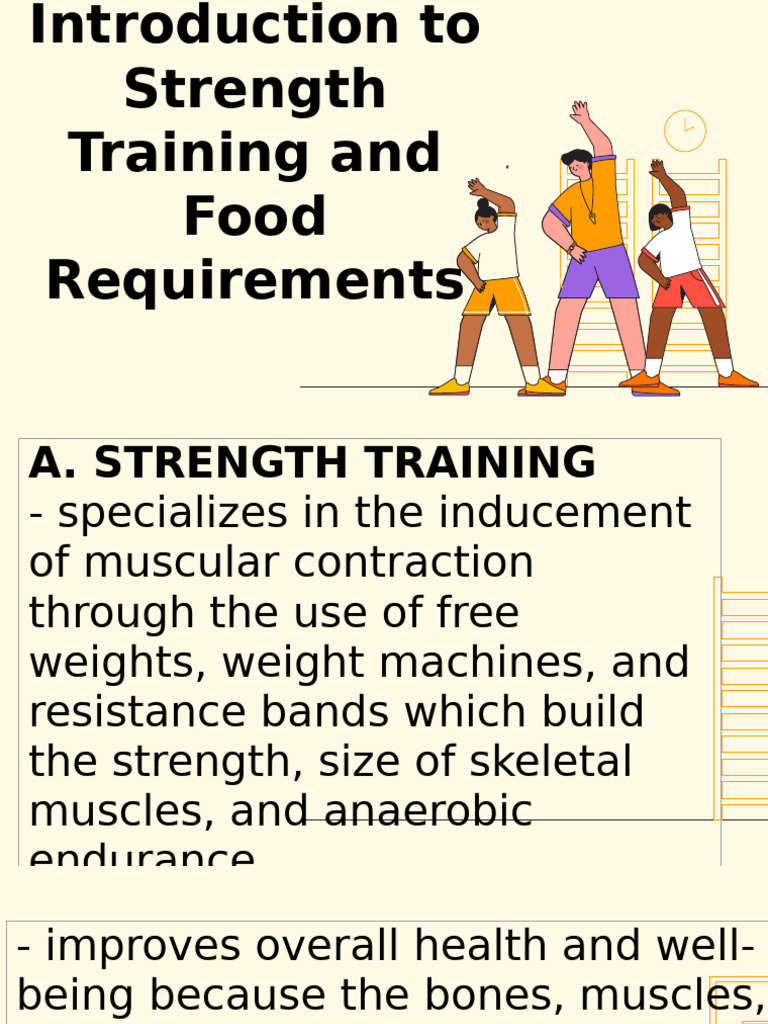 Introduction To Strength Training and Food Requirements | PDF