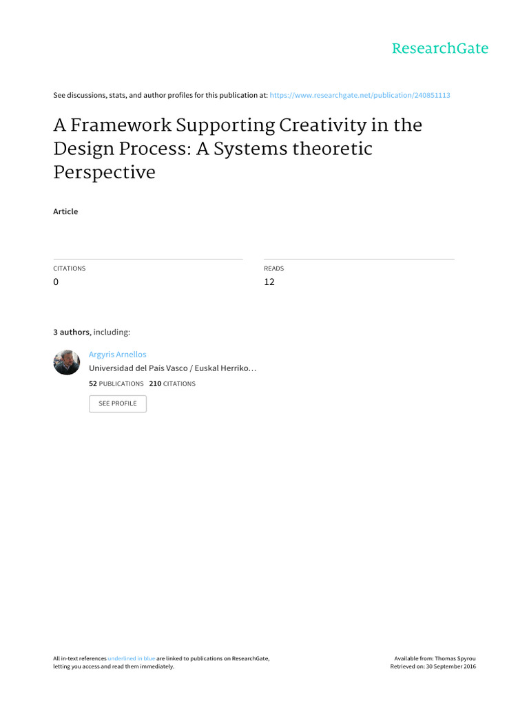 Argyris - Spyrou - Darzentas-A Framework Supporting Creativity in The ...
