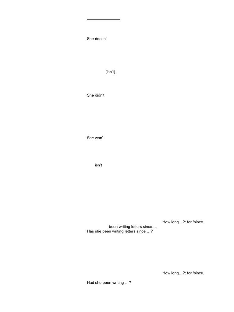 VERBAL TENSES - Chart PDF | PDF