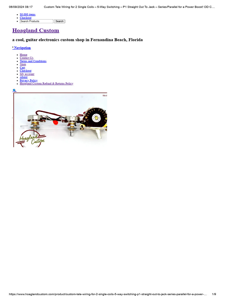 Custom Tele Wiring for 2 Single Coils – 5-Way Switching – P1 Straight ...