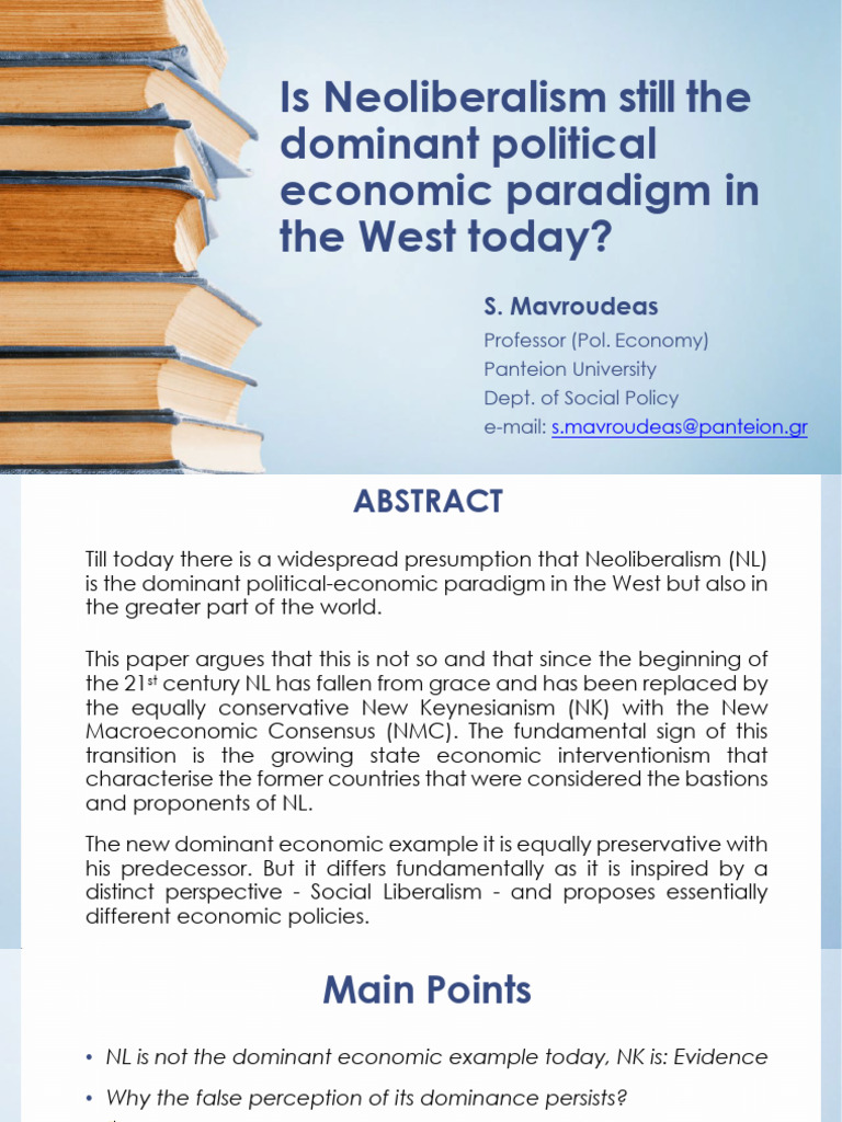 Is Neoliberalism Still The Dominant Economic Paradigm in The West | PDF ...