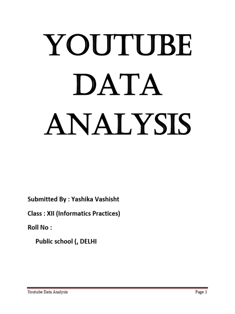 Youtube Data Project | PDF