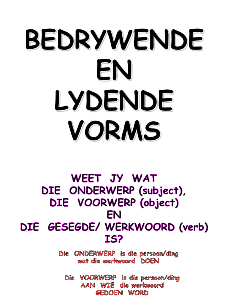 GRAAD-11-LYDENDE-VORM examples | PDF