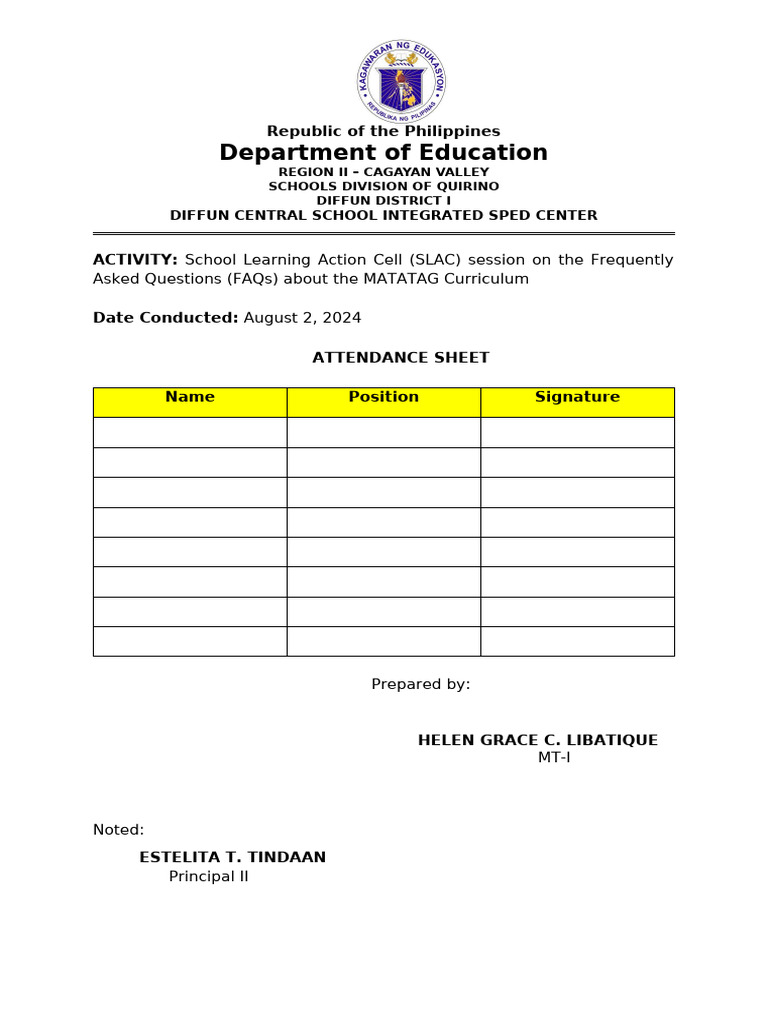 1st SLAC Accomplishment | PDF