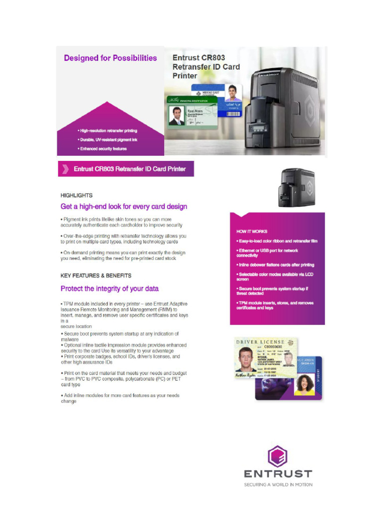 Entrust CR803 | PDF